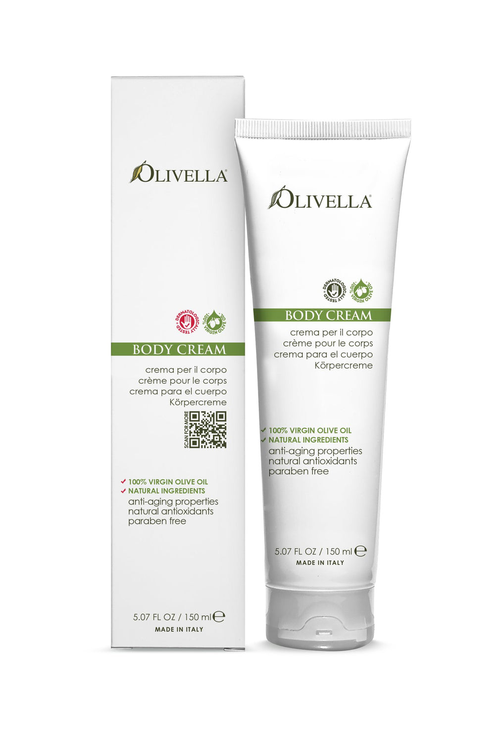 Olivella Olive Oil Body Cream made from 100% Ultra-Purified Olive Oil